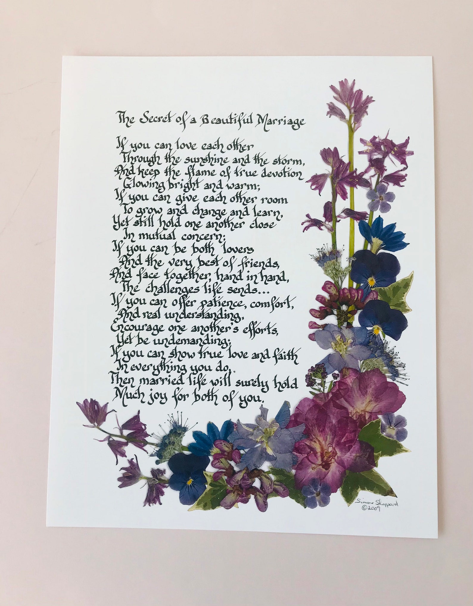 The Secret of a Beautiful Marriage Heartwarming Poem 8x10 | Etsy