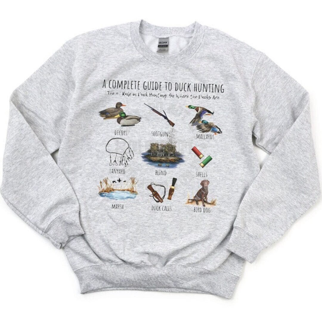 Duck Hunting Crewneck Sweatshirt for Women, Trendy Crewneck Sweatshirt ...