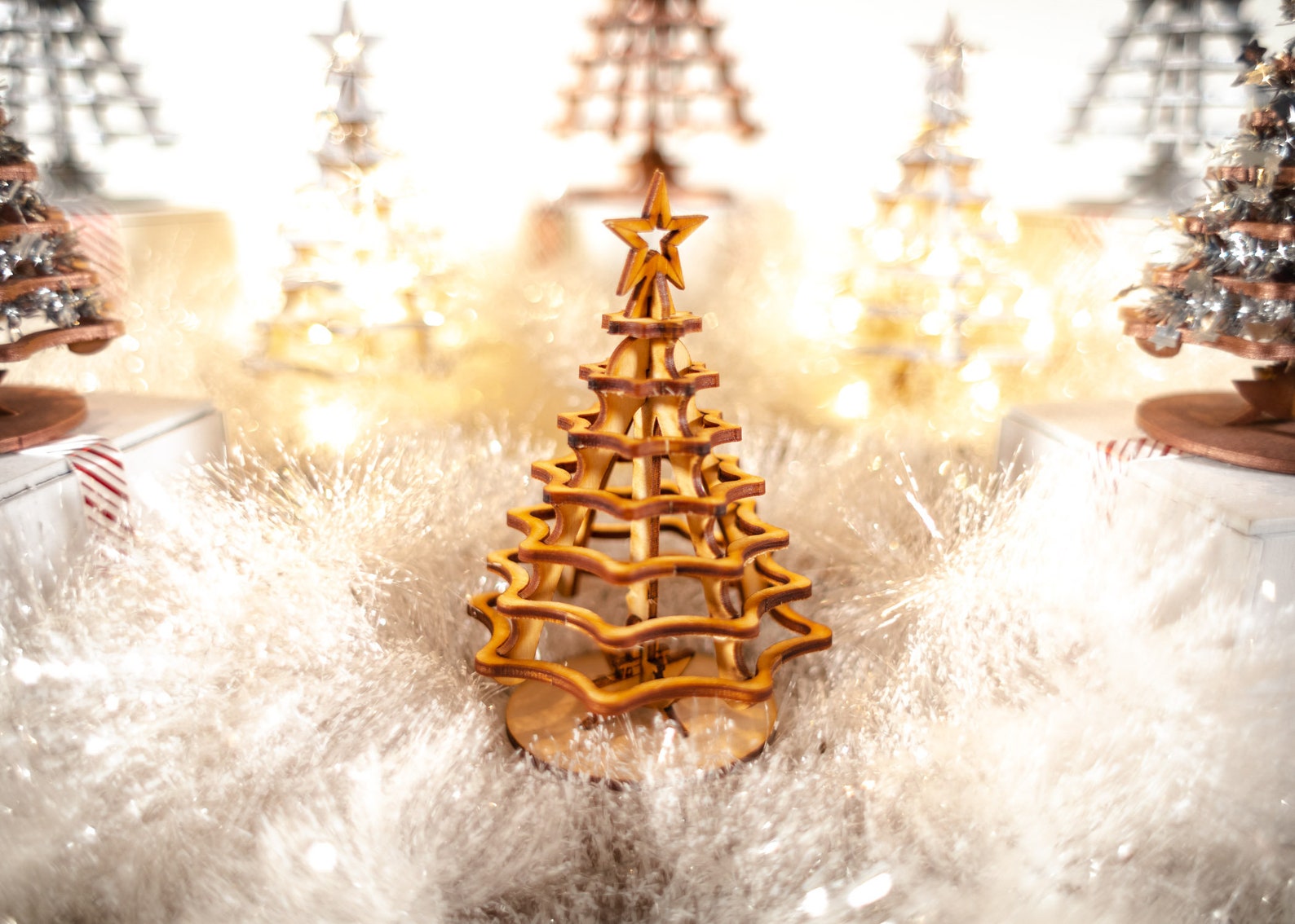 Christmas Tree Kit. Miniature Wooden Desktop Tree Made From a - Etsy