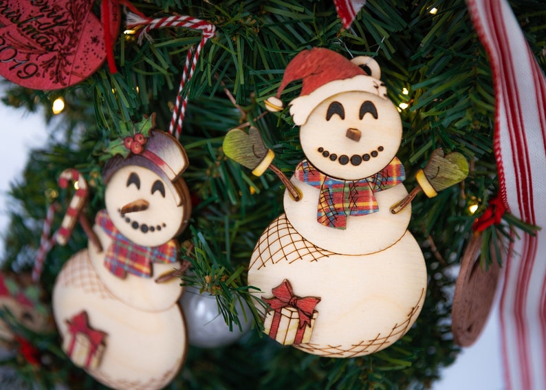 DIY Christmas Ornament Kits, Gingerbread Man & Snowman - Color and ...
