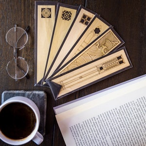 Wooden Bookmarks, the Architectural Collection Designs of Real Wood ...