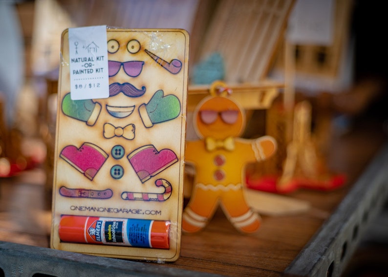 DIY Christmas Ornament Kits, Gingerbread Man & Snowman - Color and ...