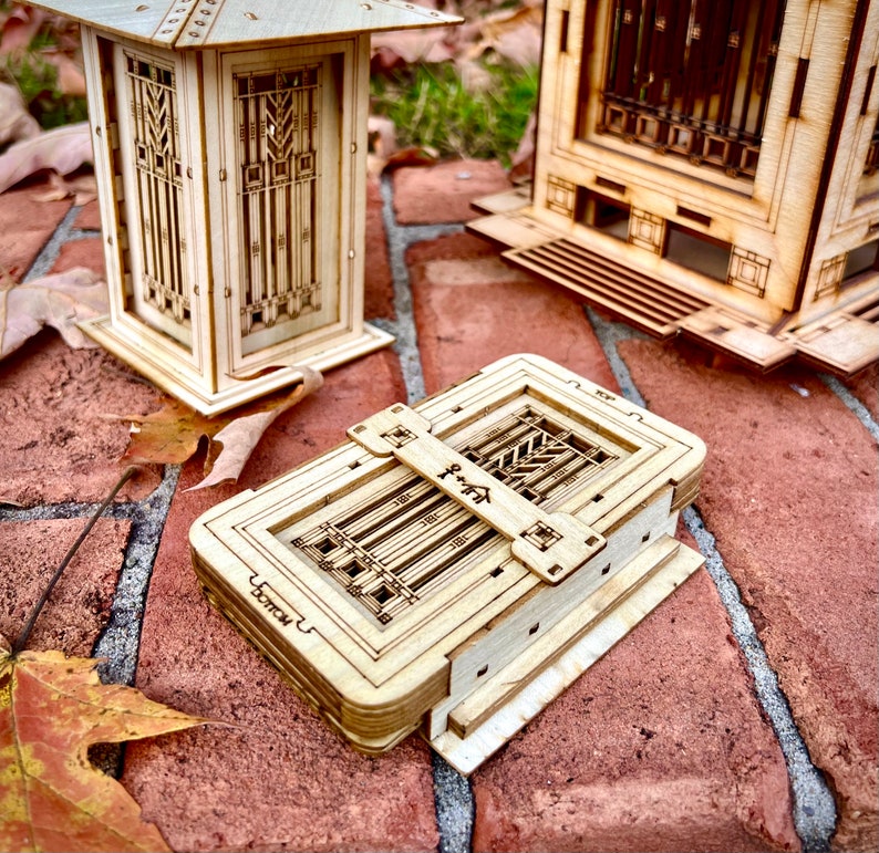 Bungalow, Prairie Style Lantern: Wooden Model DIY Kit - Etsy