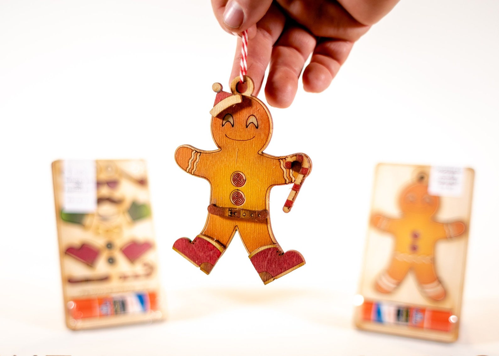 DIY Christmas Ornament Kits Gingerbread Man & Snowman Color - Etsy