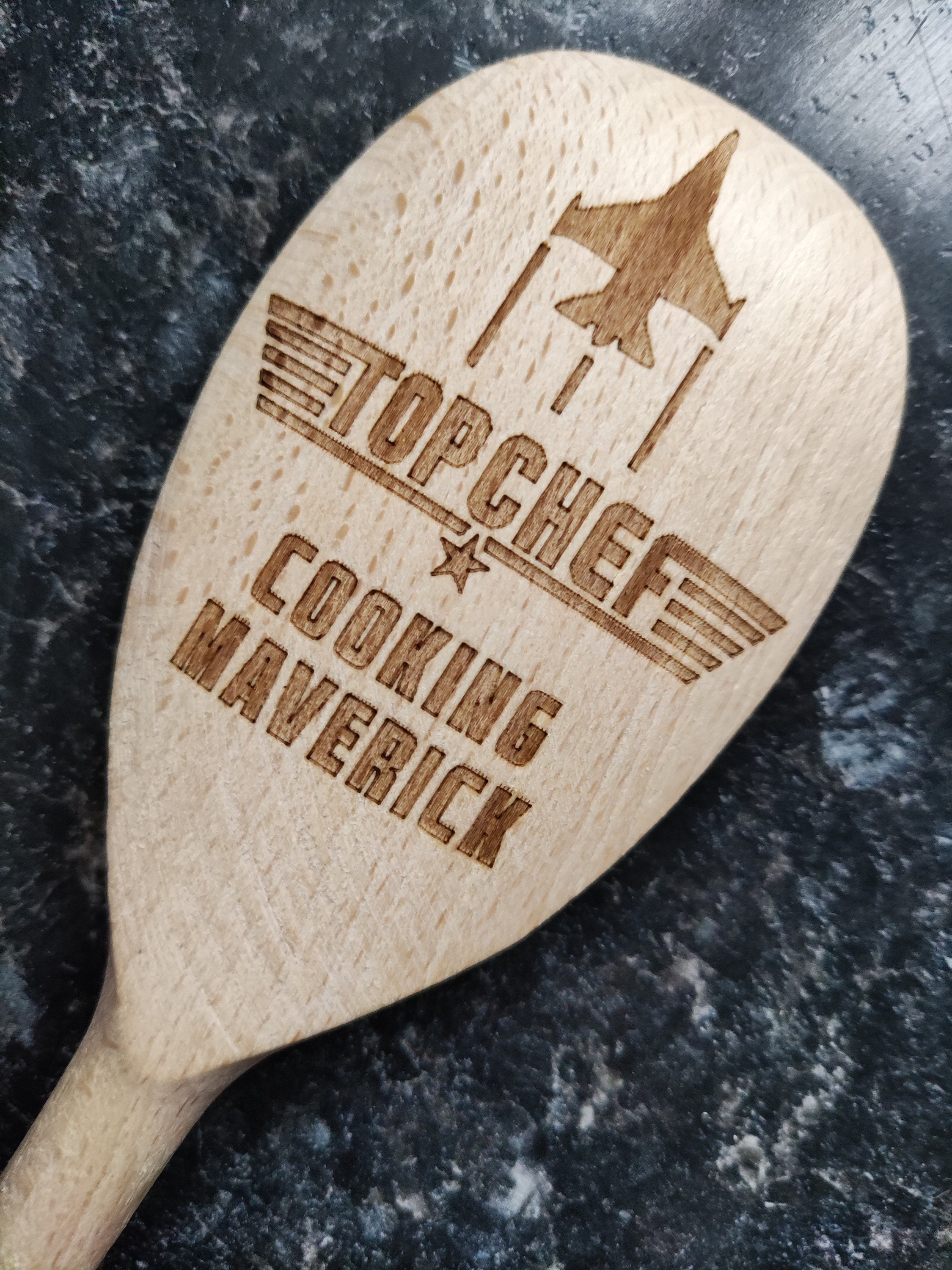 Top Gun Maverick Inspired Top Chef Cooking Maverick Wooden Baking ...