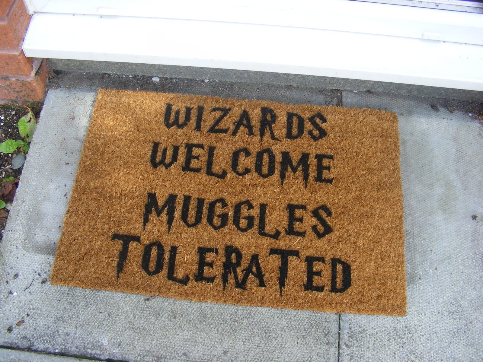Harry Potter Inspired WIZARDS WELCOME Muggles Tolerated Welcome Coir ...
