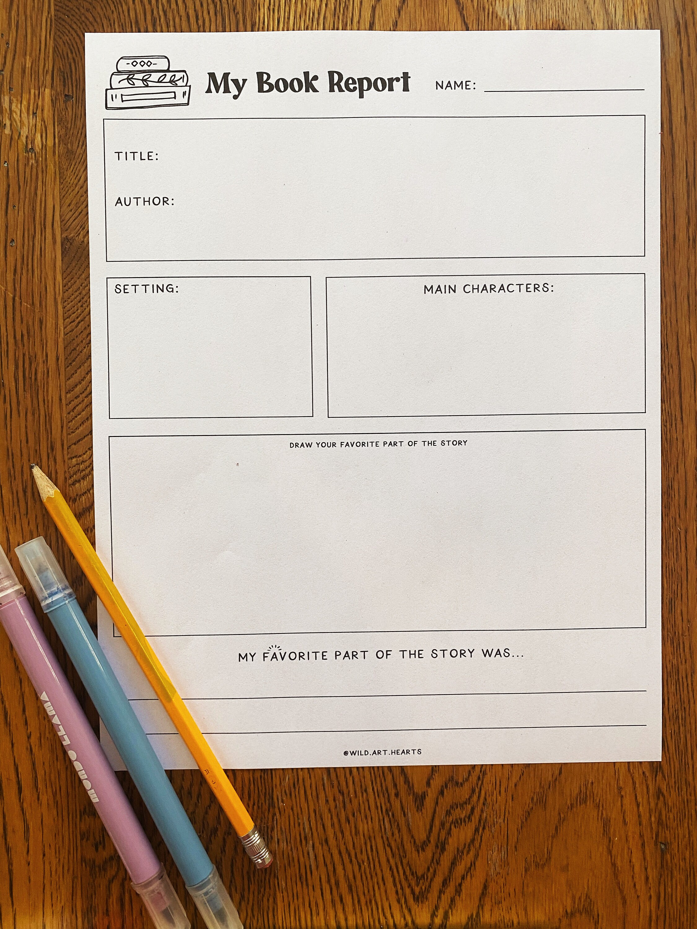 Kid's Book Report - Etsy