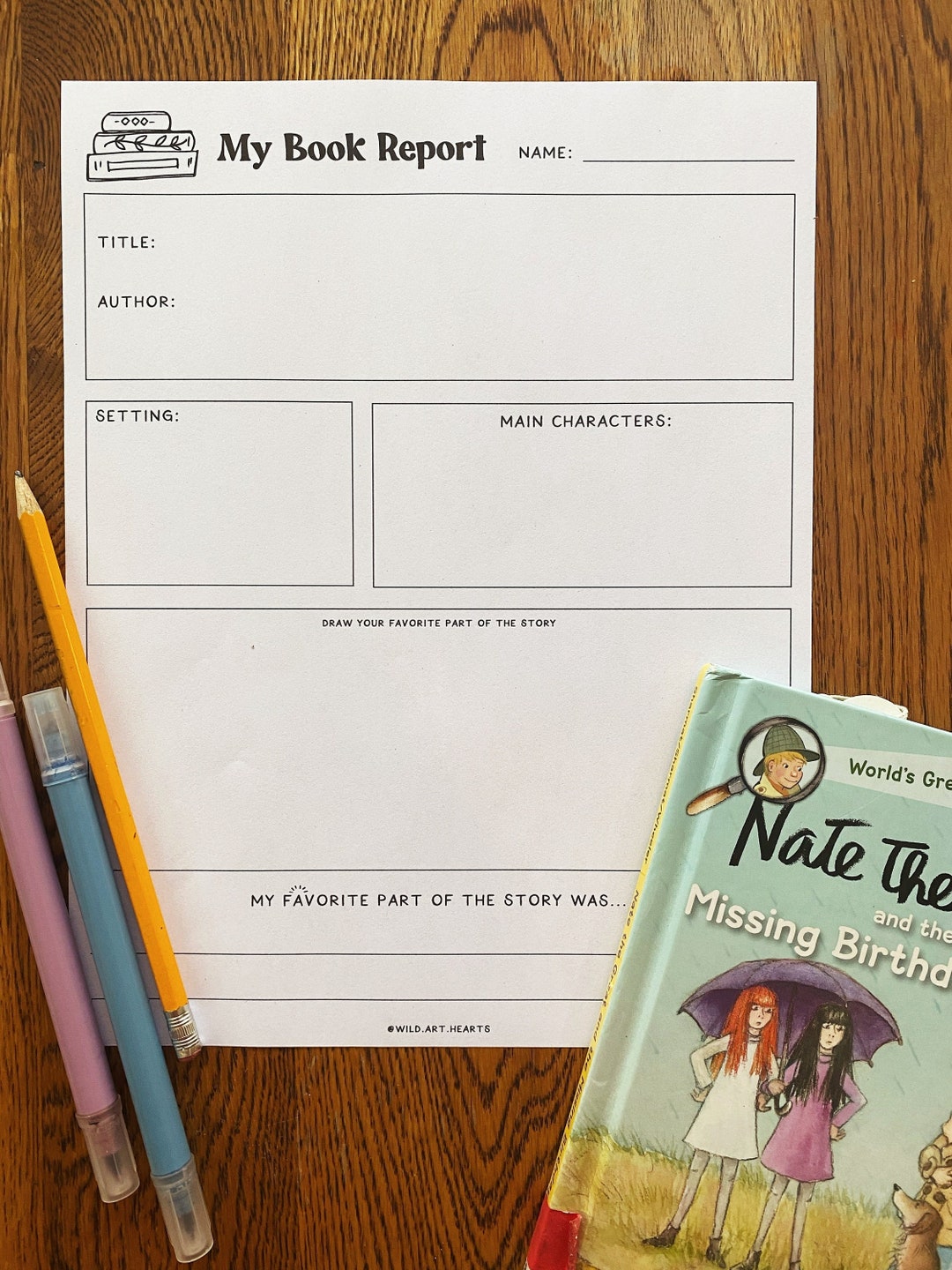 Kid's Book Report - Etsy