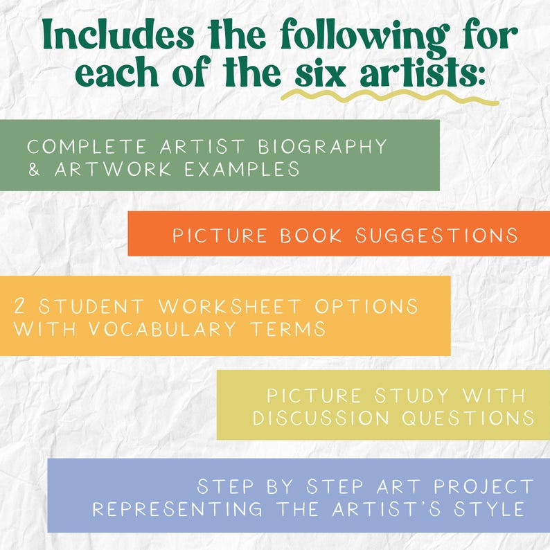 Great Artists Study Bundle // Classical Conversations Cycle 2 Matchup ...