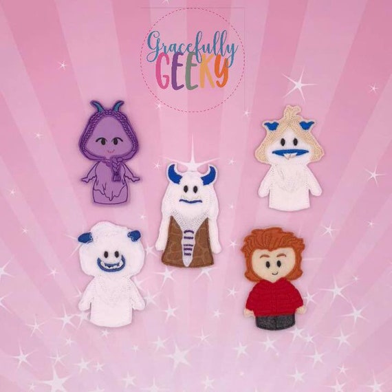 Yeti Finger Puppet Set Embroidery Design | Etsy