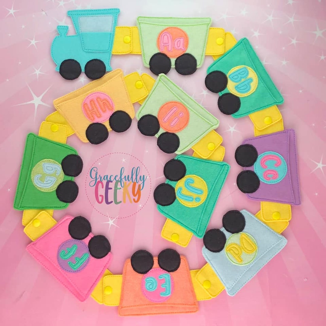 Alphabet Train in the Hoop Embroidery Design - 5x7 Hoop or Larger - Etsy
