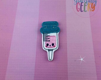 Syringe Embroidery Design - Etsy