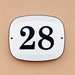 Modern House Numbers Address Number Sign Horizontal House Number Plaque ...