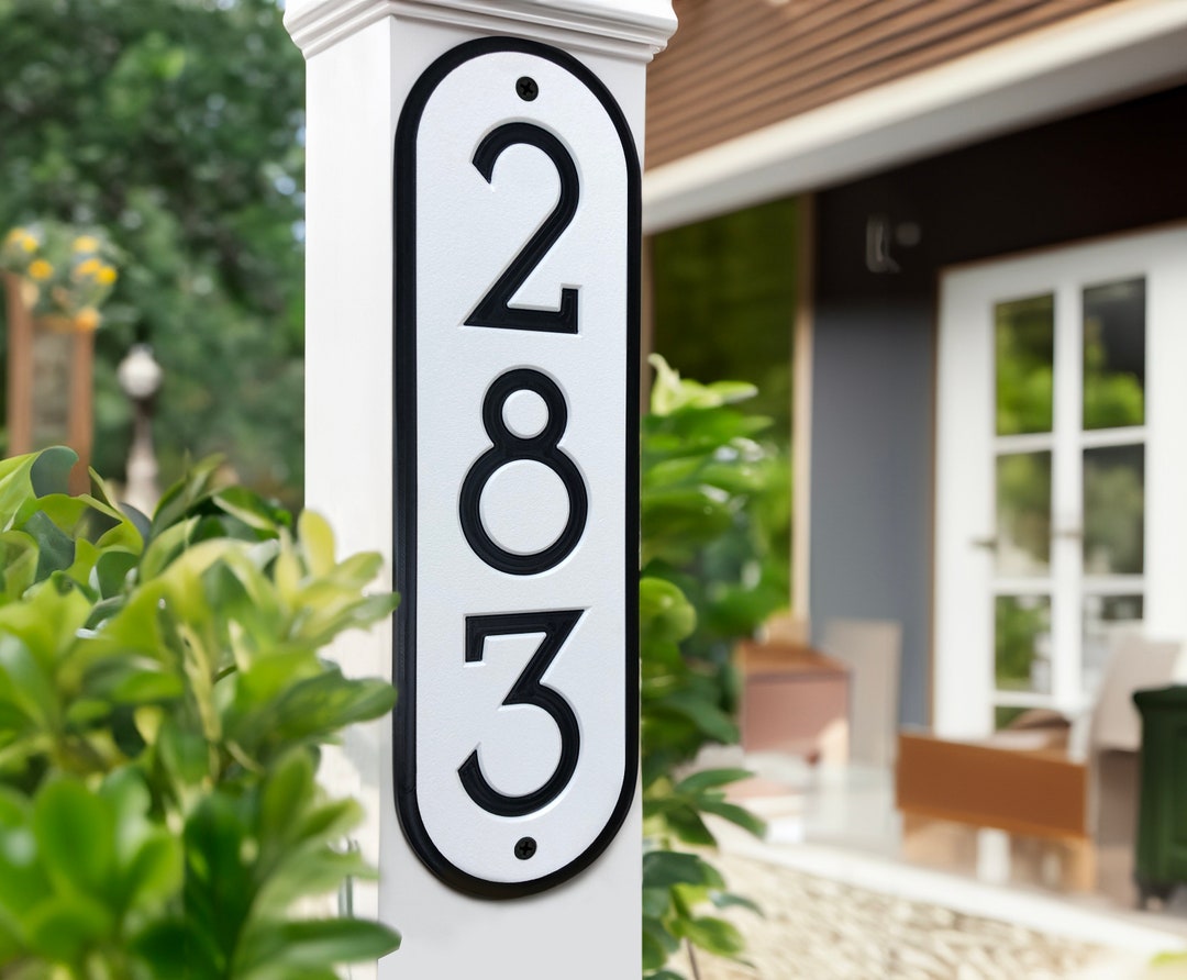 Mailbox Sign: Vertical Address Plaque - Etsy