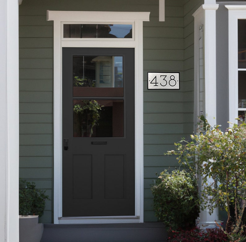 Modern House Numbers Address Sign Horizontal Plaque - Etsy Australia