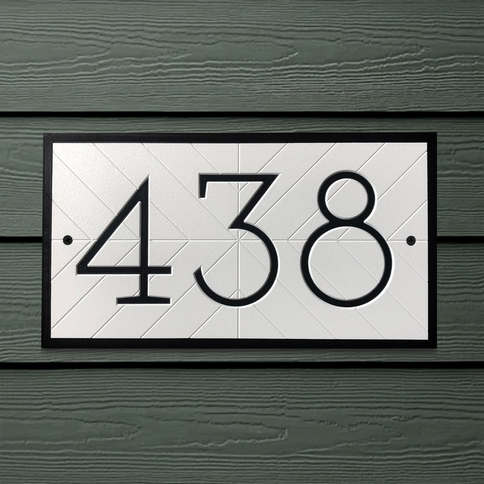 Modern House Numbers Address Sign Horizontal Plaque - Etsy Australia