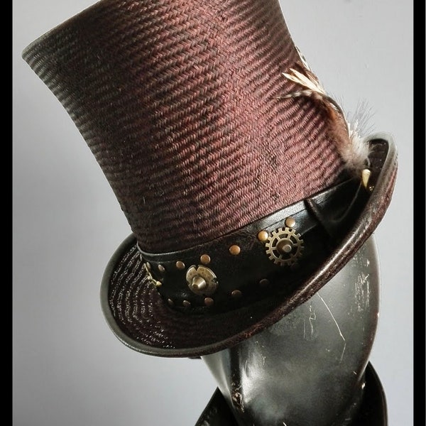 Straw Top Hat - Etsy