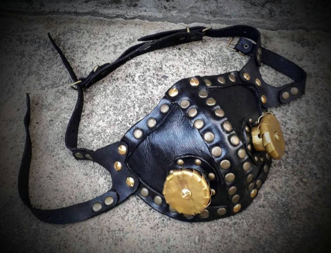 Steam Punk Mask / Stud & Brass / Handmade / Mask Protective / - Etsy