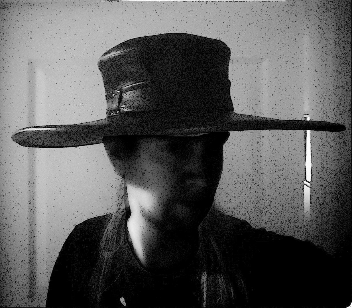 Wide Brim Hat Handmade Leather Plague Doctor Hat Cowboy | Etsy