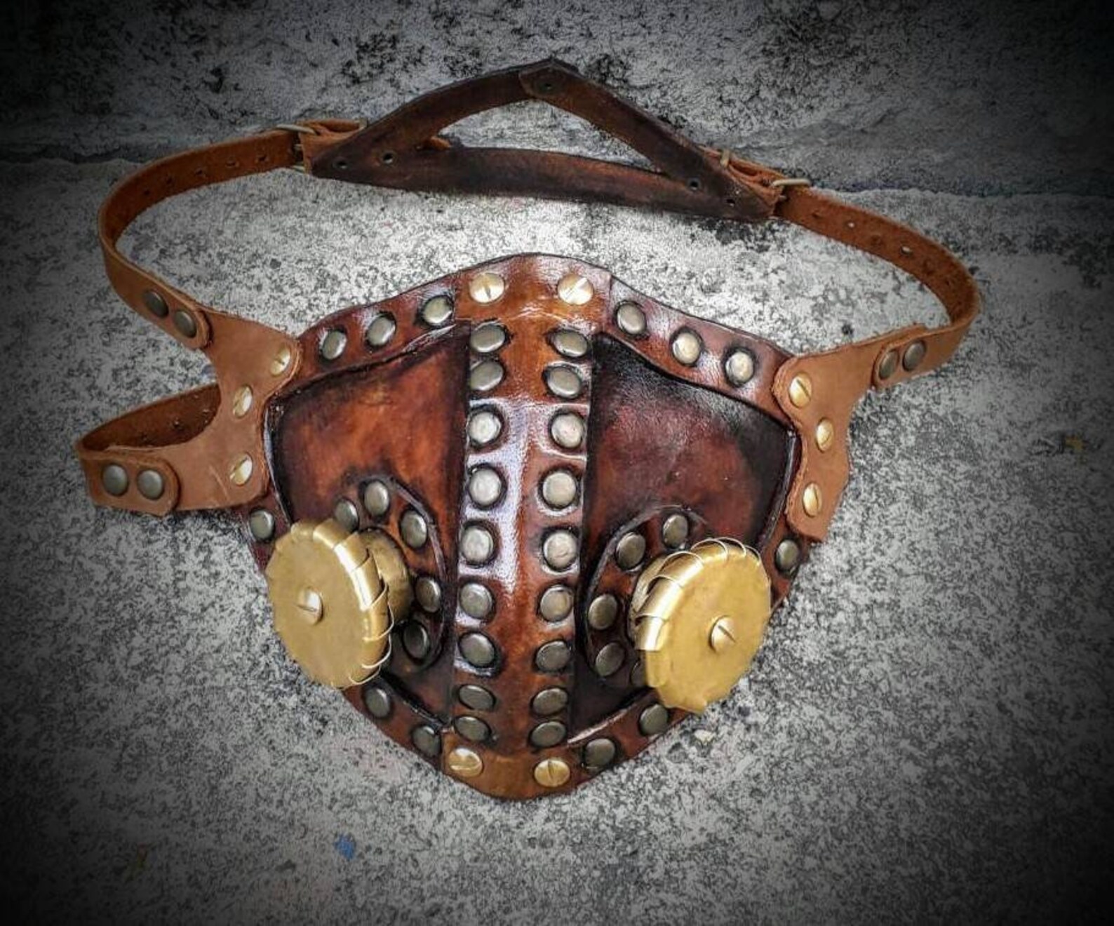 Steam Punk Mask / Stud & Brass / Handmade / Mask Protective / - Etsy