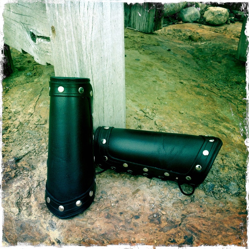 Deluxe Bracers I / Medieval Bracers / Handmade Leather Cuff / - Etsy