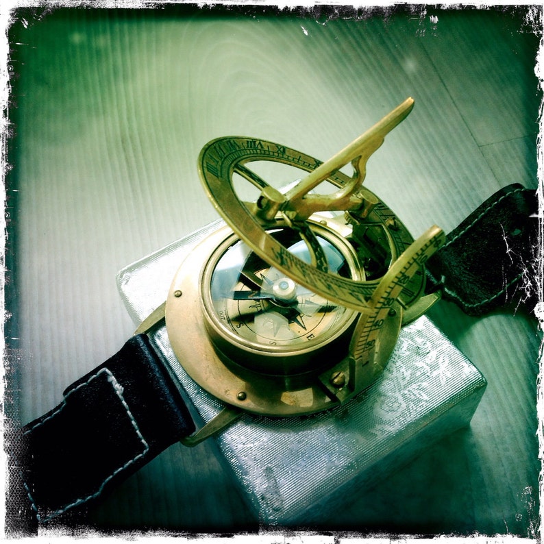 Steampunk Watch Sundial Compass Brass Compass Working - Etsy