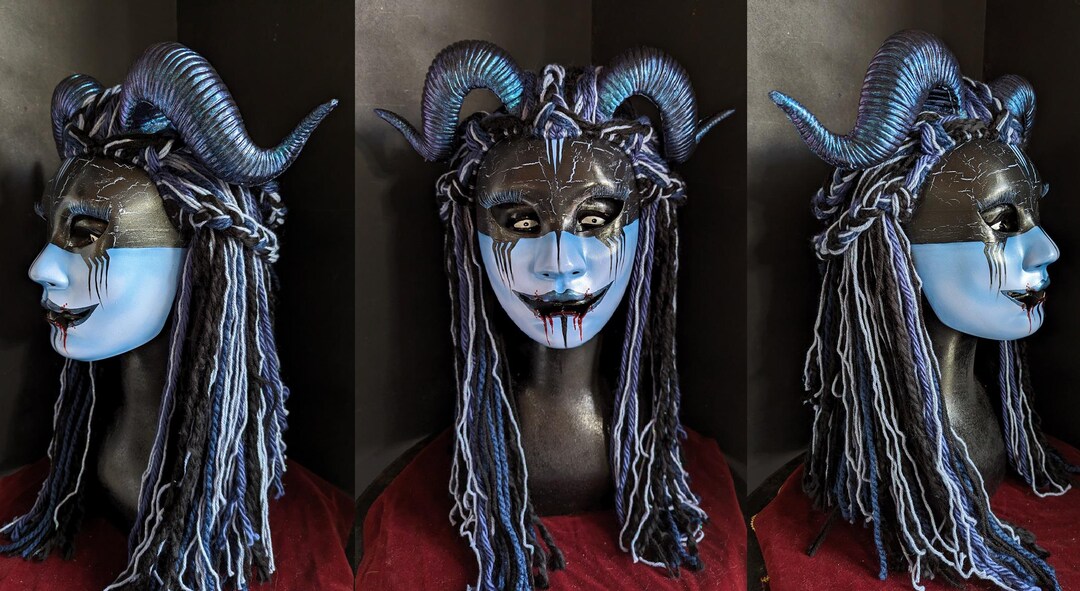 Female Demon Mask - Etsy