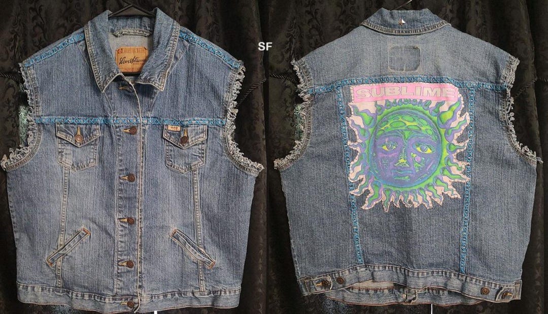 Custom/unique Denim Vest - Etsy