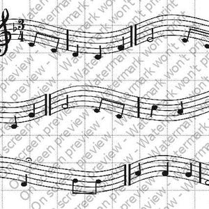 Music Notes Edible Cake Border Decorations - Set of 3 Strips - Etsy