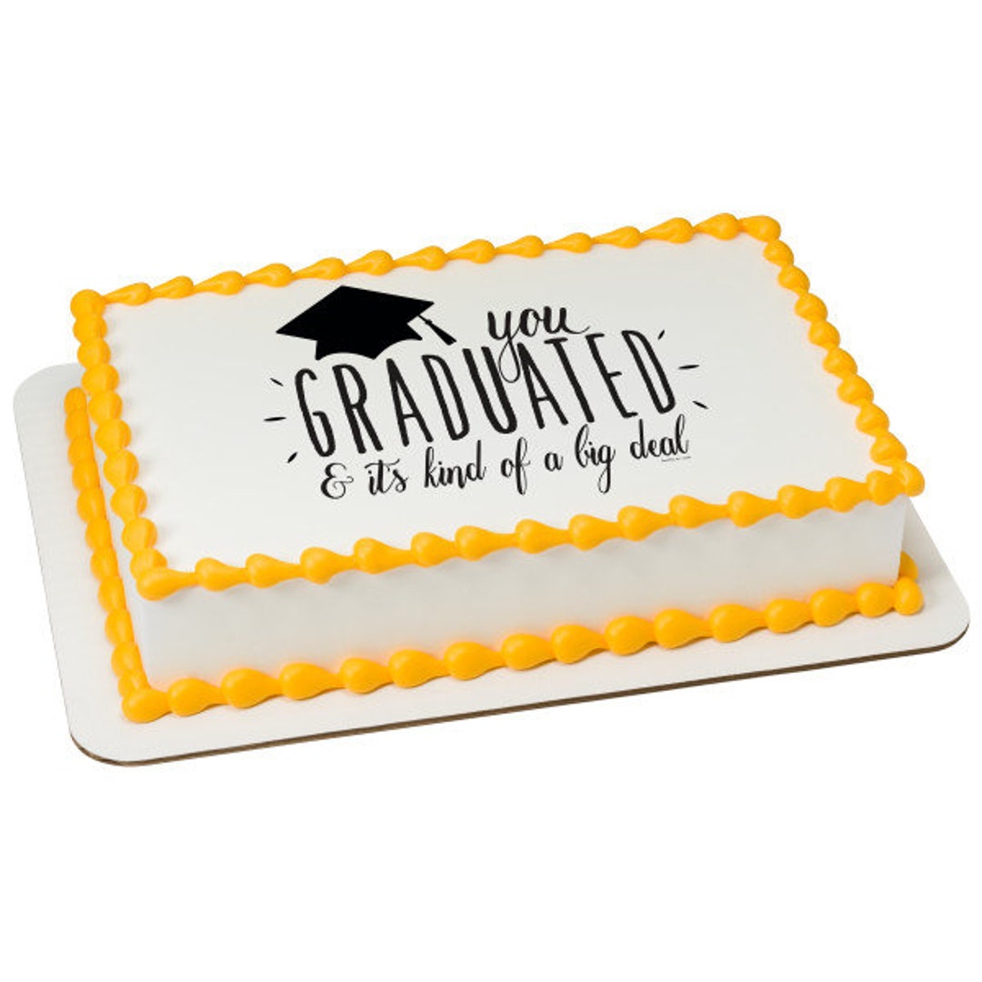 Graduation Big Deal Edible Cake or Cupcake Toppers - Choose Your Size ...