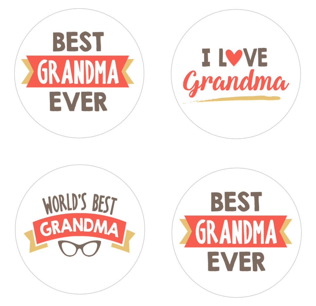 Best Grandma Grandmom Edible Cupcake Topper Decorations - Set of 12 ...
