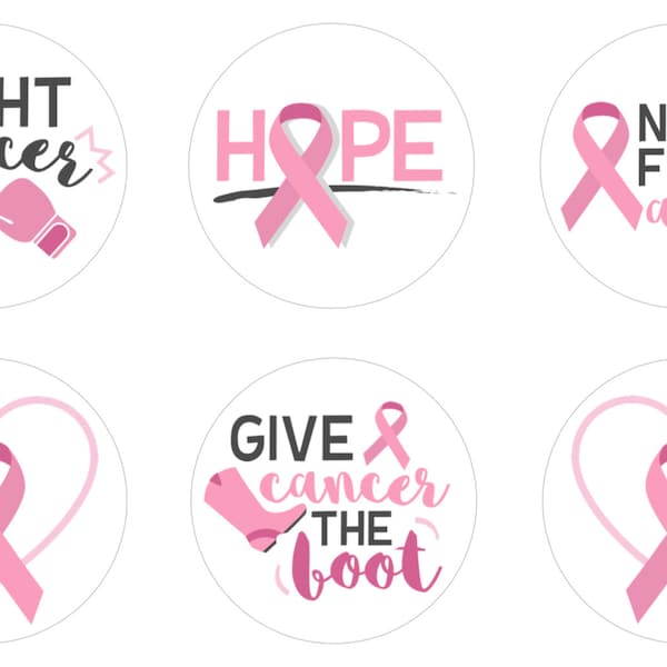 Breast Cancer Cupcake Toppers - Etsy