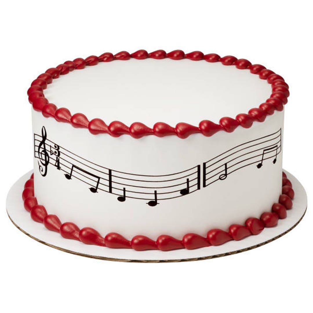 Music Notes Edible Cake Border Decorations - Set of 3 Strips - Etsy
