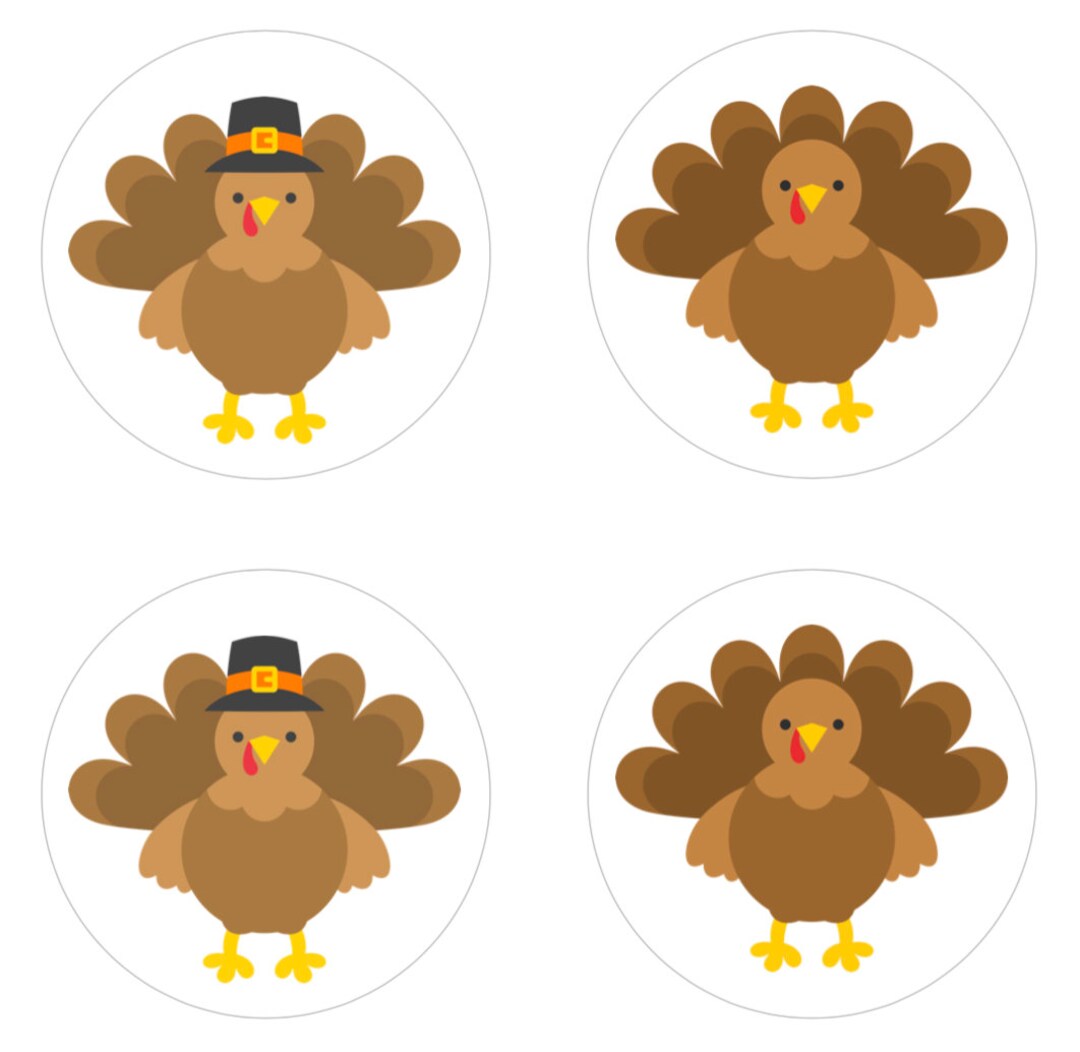 Thanksgiving Turkeys Edible Cupcake Topper Decorations Set - Etsy