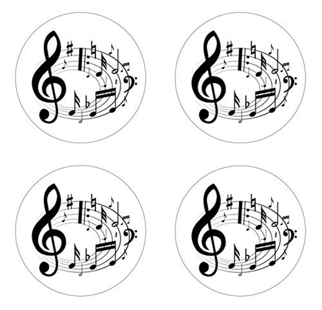 Music Notes Edible Cupcake Topper Decorations - Set of 12 Toppers - Etsy