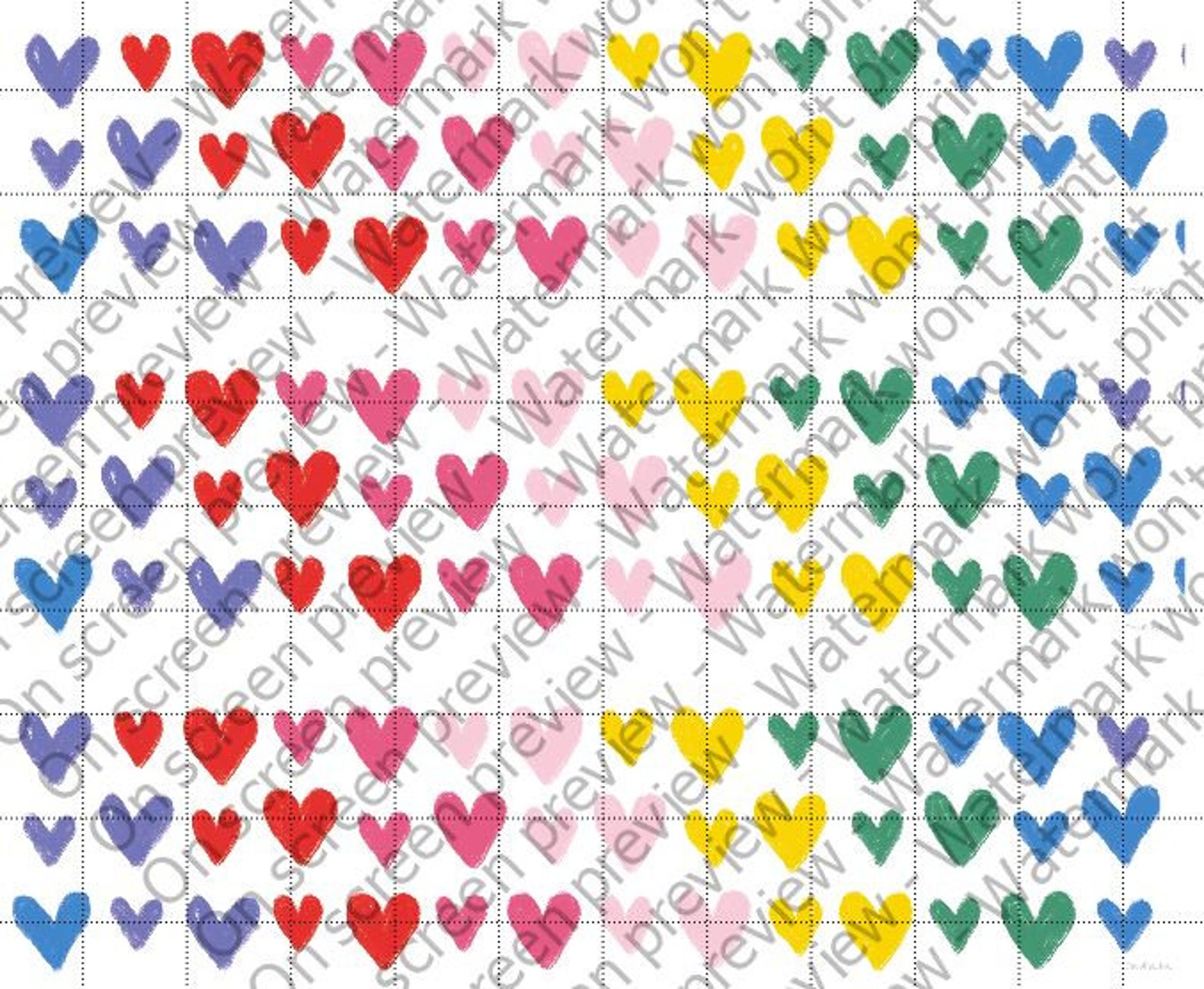 Rainbow Hearts Edible Cake Border Decorations Set of 3 - Etsy