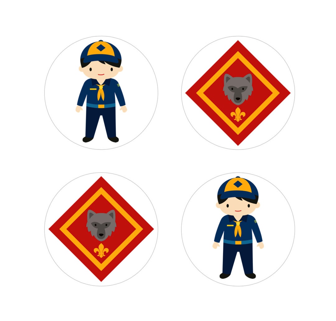 Wolf Cub Scouts Edible Cupcake Topper Decorations - Set of 12 Toppers ...