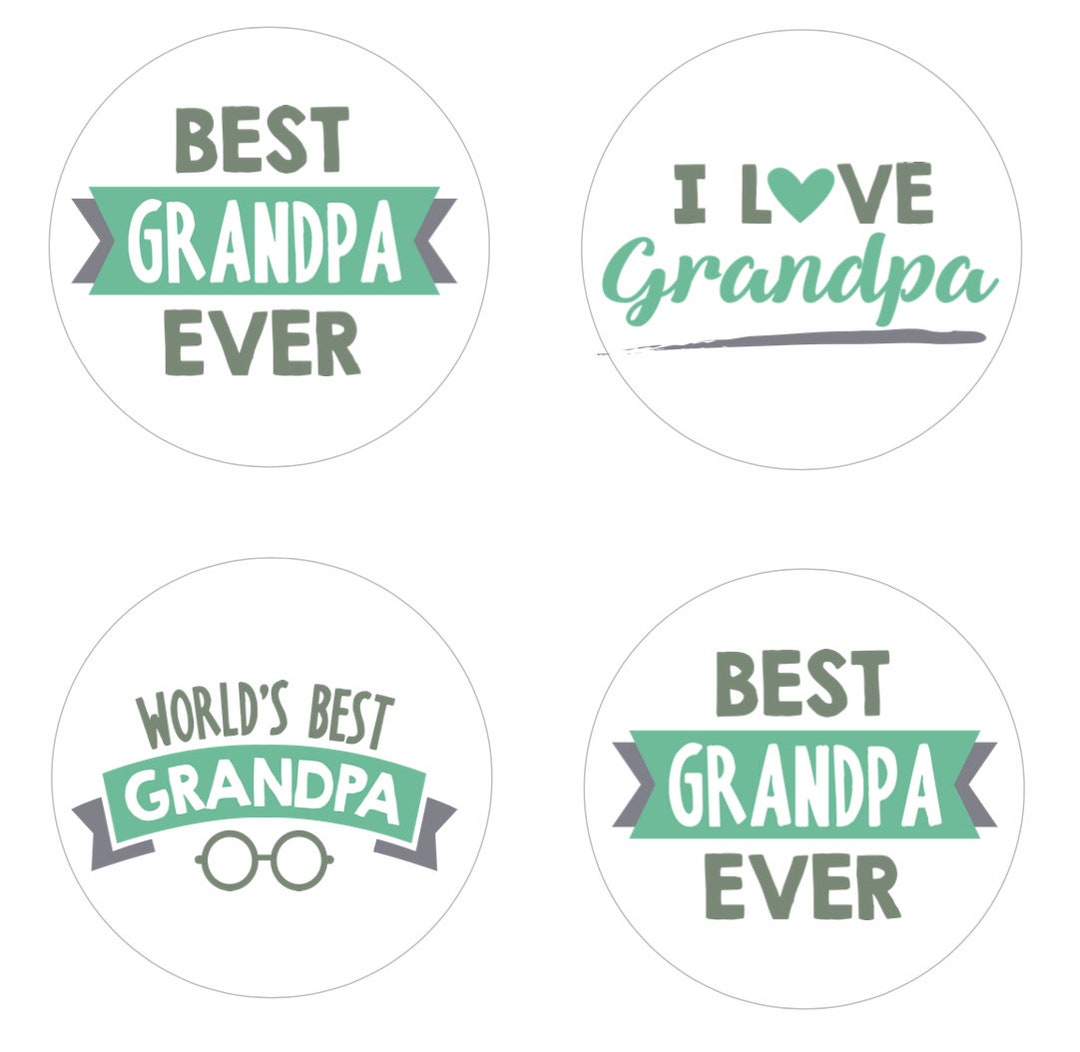 Best Grandpa Grandpop Edible Cupcake Topper Decorations - Set of 12 ...
