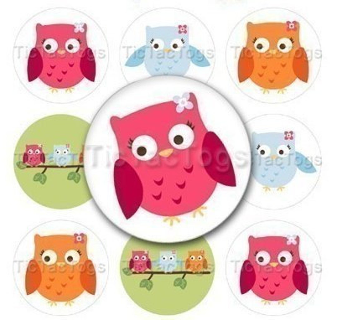 Owls Edible Cupcake Topper Decorations - Set of 12 Toppers - Etsy