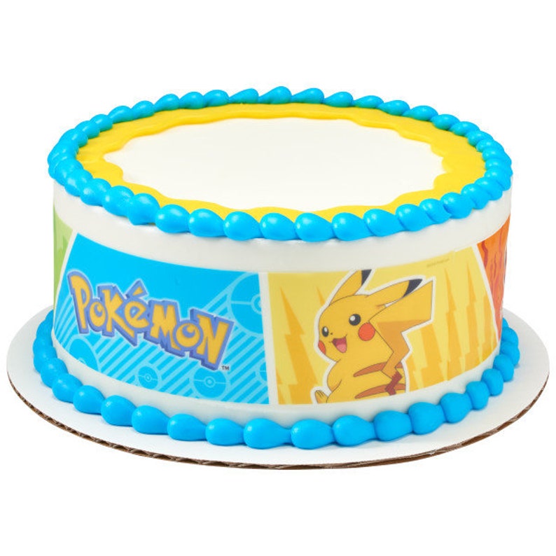 Pokemon Pikachu Edible Cake Border Décorations Ensemble de 3 | Etsy