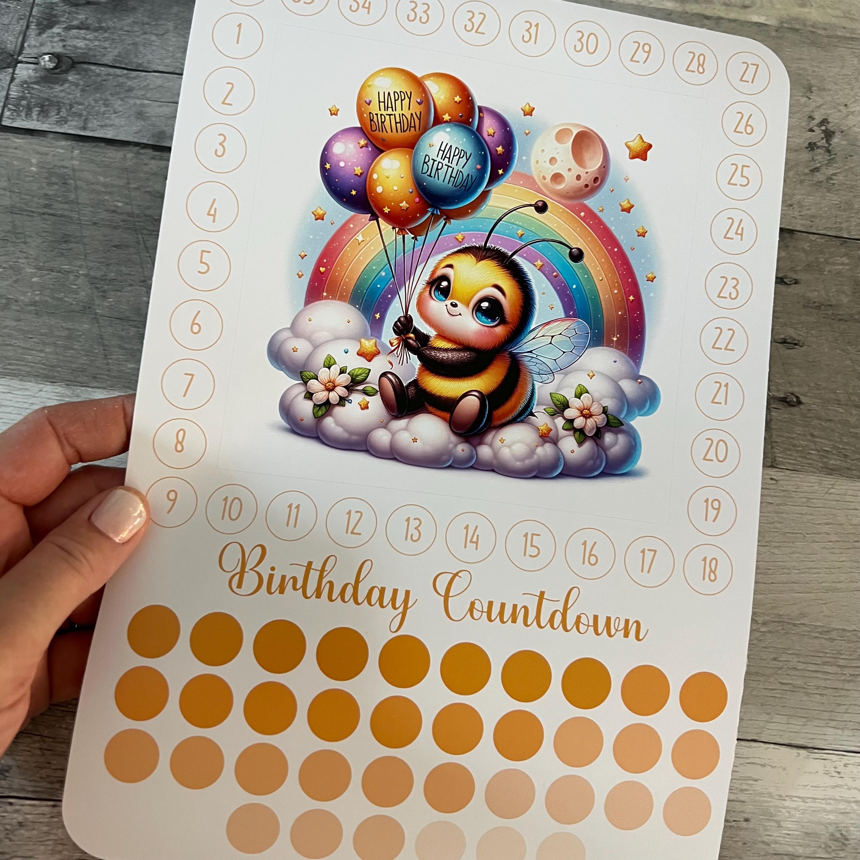 Birthday Countdown Activity Sticker (choose One) From Made by R and R ...