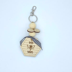 Bumble Bee Keychain With Clip - Etsy