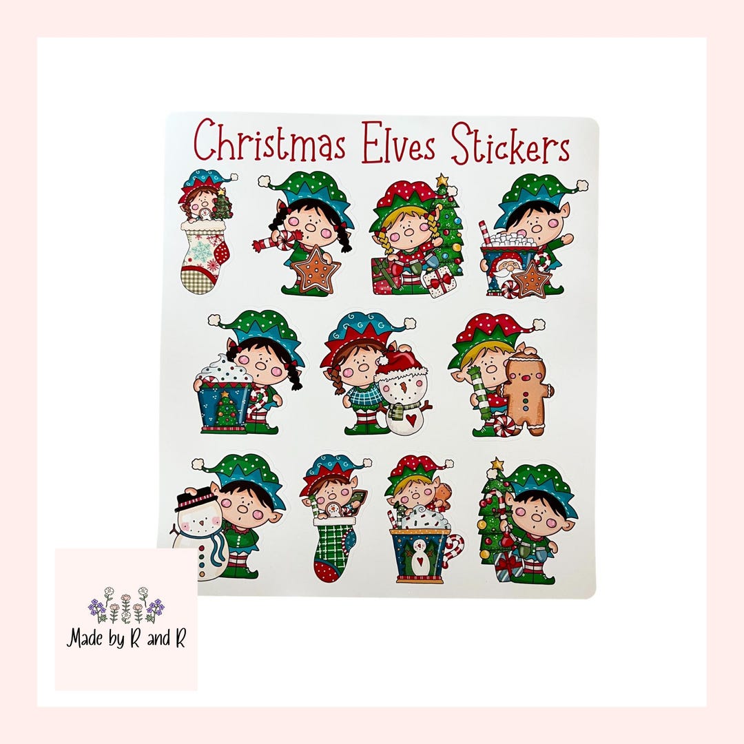 Christmas Elves Stickers From Made by R and R - Etsy