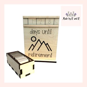 Days Until Retirement Wood Countdown From Made by R and R - Etsy
