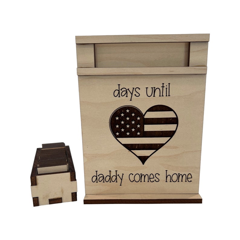 Days Until Daddy/mommy/my Hero Comes Home Wood Countdown From Made by R ...