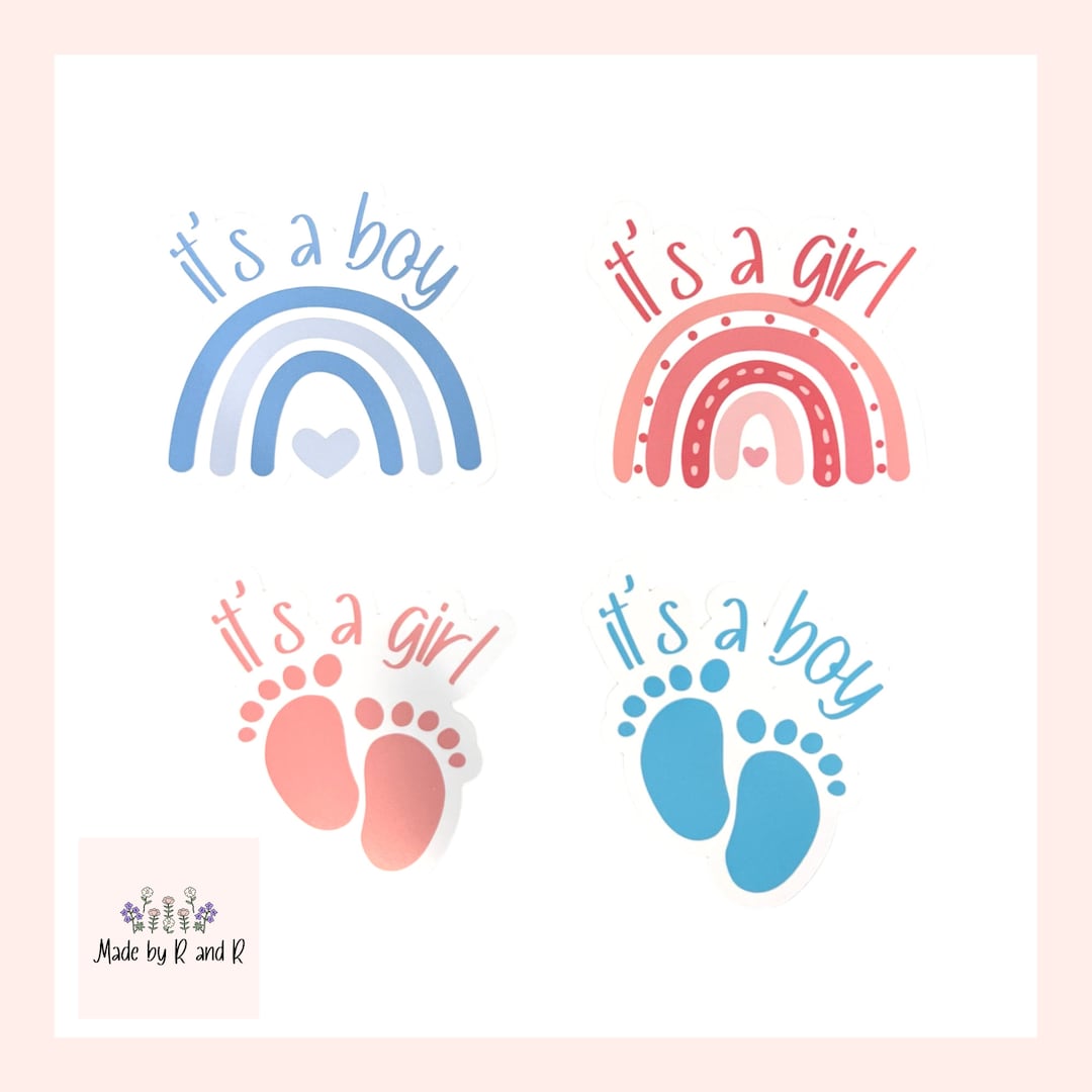 It's A Boy, It's A Girl Stickers Set of 3 (choose One) From Made by R ...