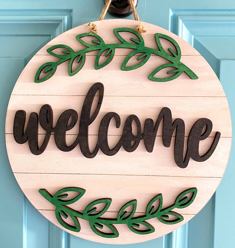Welcome Sign Wood Cut Outs | Etsy