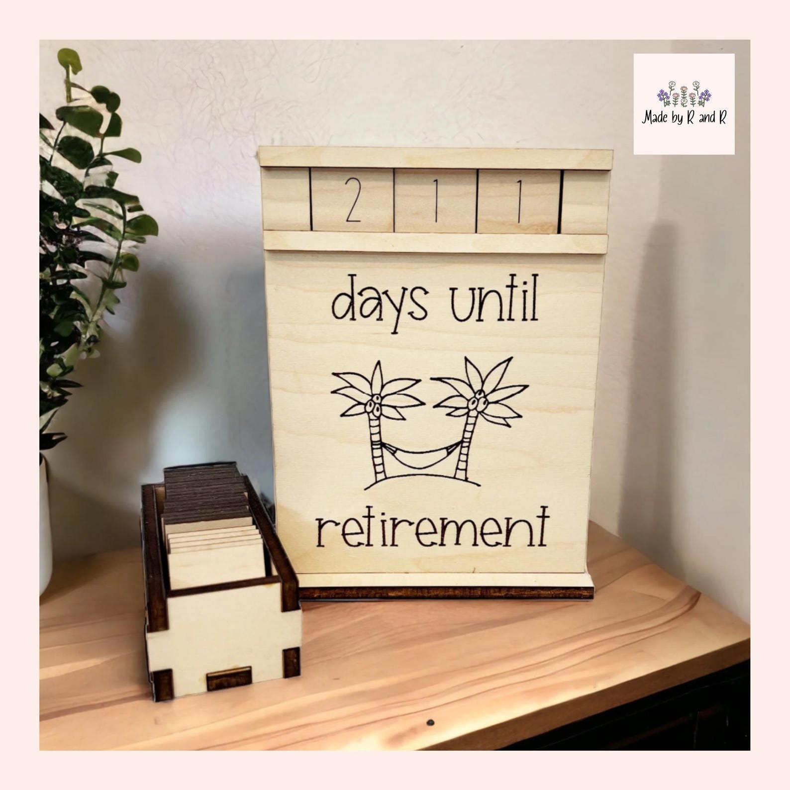 Days Until Retirement Wood Countdown From Made by R and R - Etsy