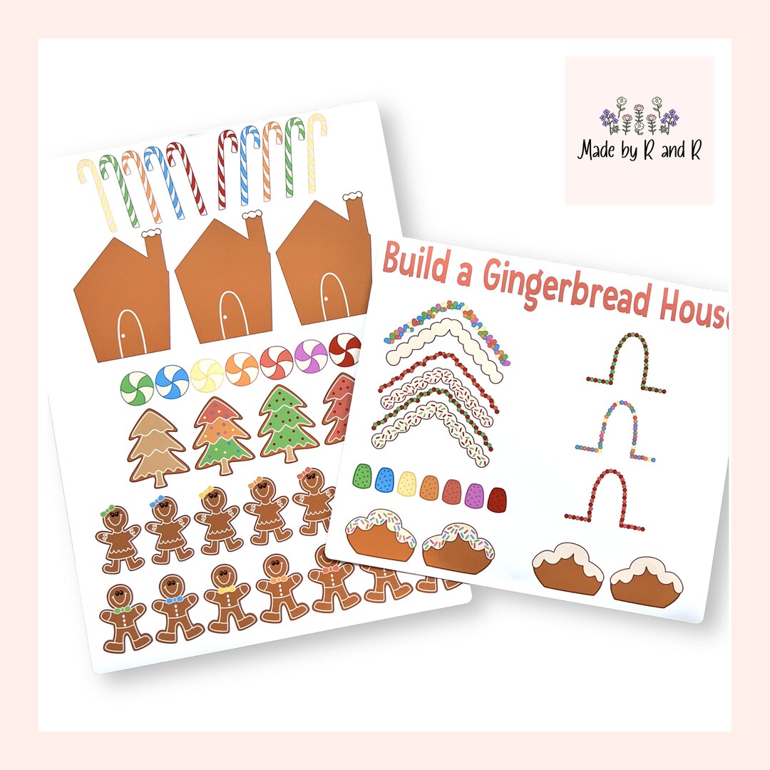 Build A Gingerbread House Sticker From Made by R and R - Etsy