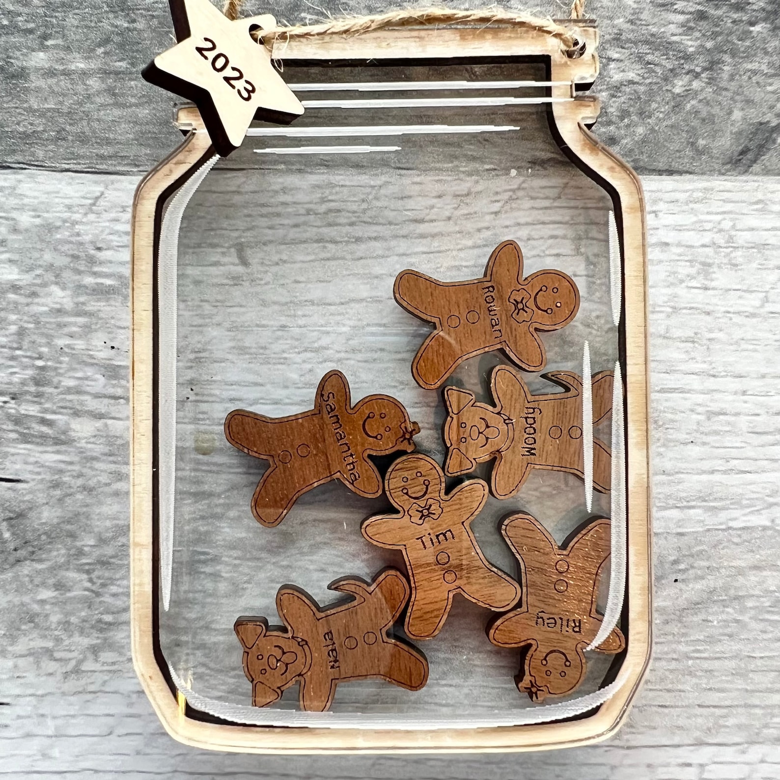 Mason Jar Gingerbread Shaker Ornament From Made by R and R - Etsy